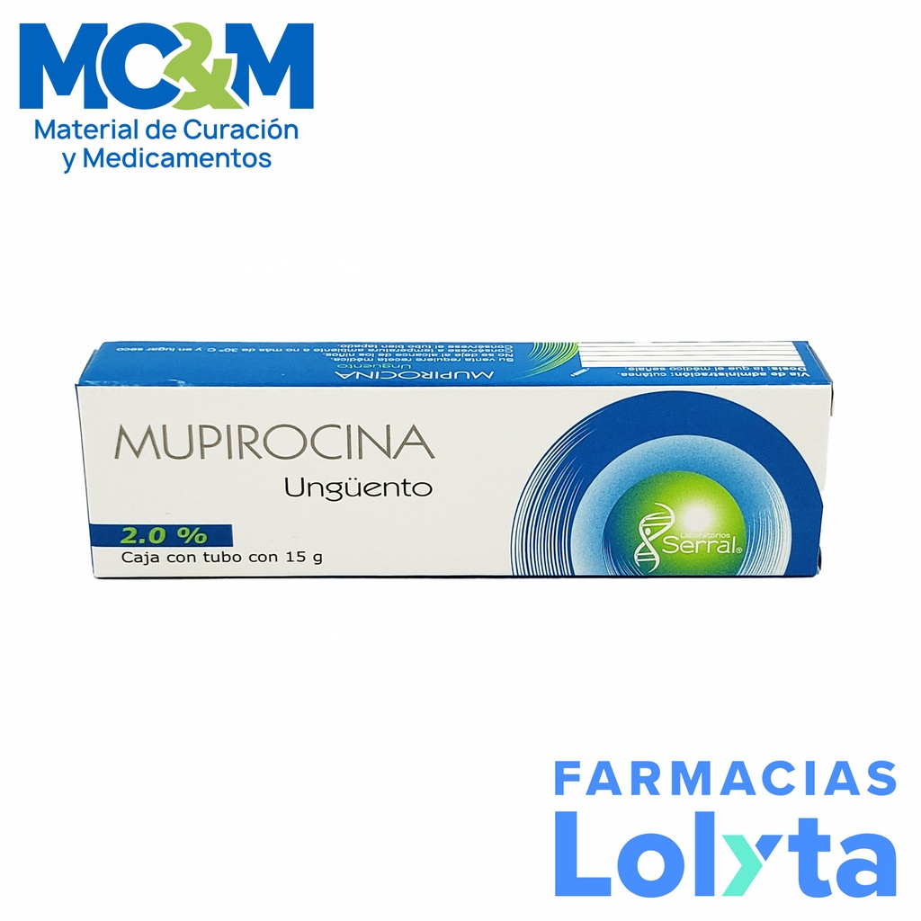 MUPIROCINA 2 G UNGUENTO C/15 G LAB SERRAL | Website Farmacias Lolyta